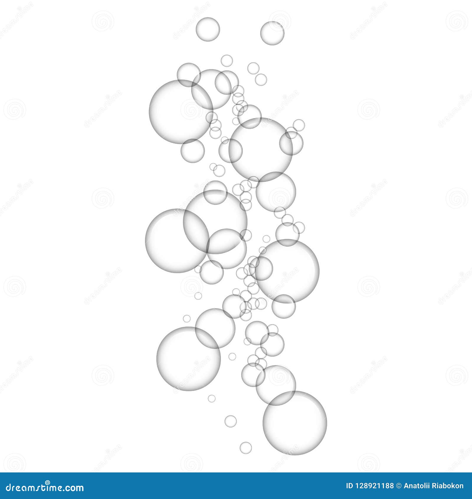 Oxygen Bubbles On Transparent Background. Fizzy Carbonated Drink ...