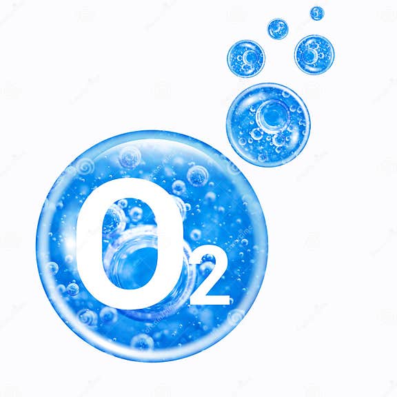 Oxygen Bubbles on a White Background. O2 Stock Image - Image of ...
