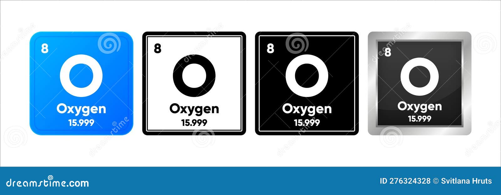 Oxygen Chemical Element With 8 Atomic Number, Atomic Mass And ...