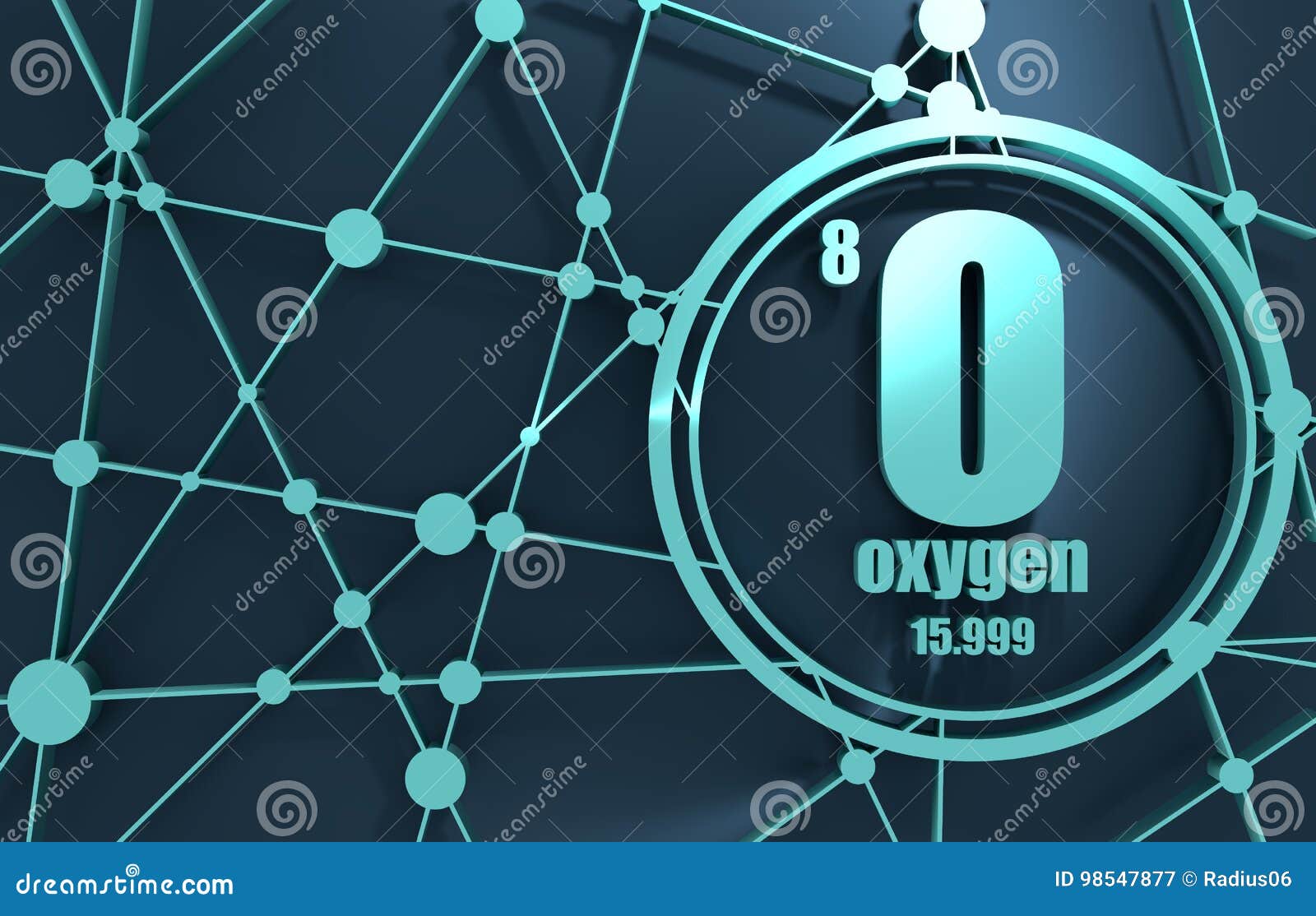 Oxygen chemical element. stock illustration. Illustration of atom ...