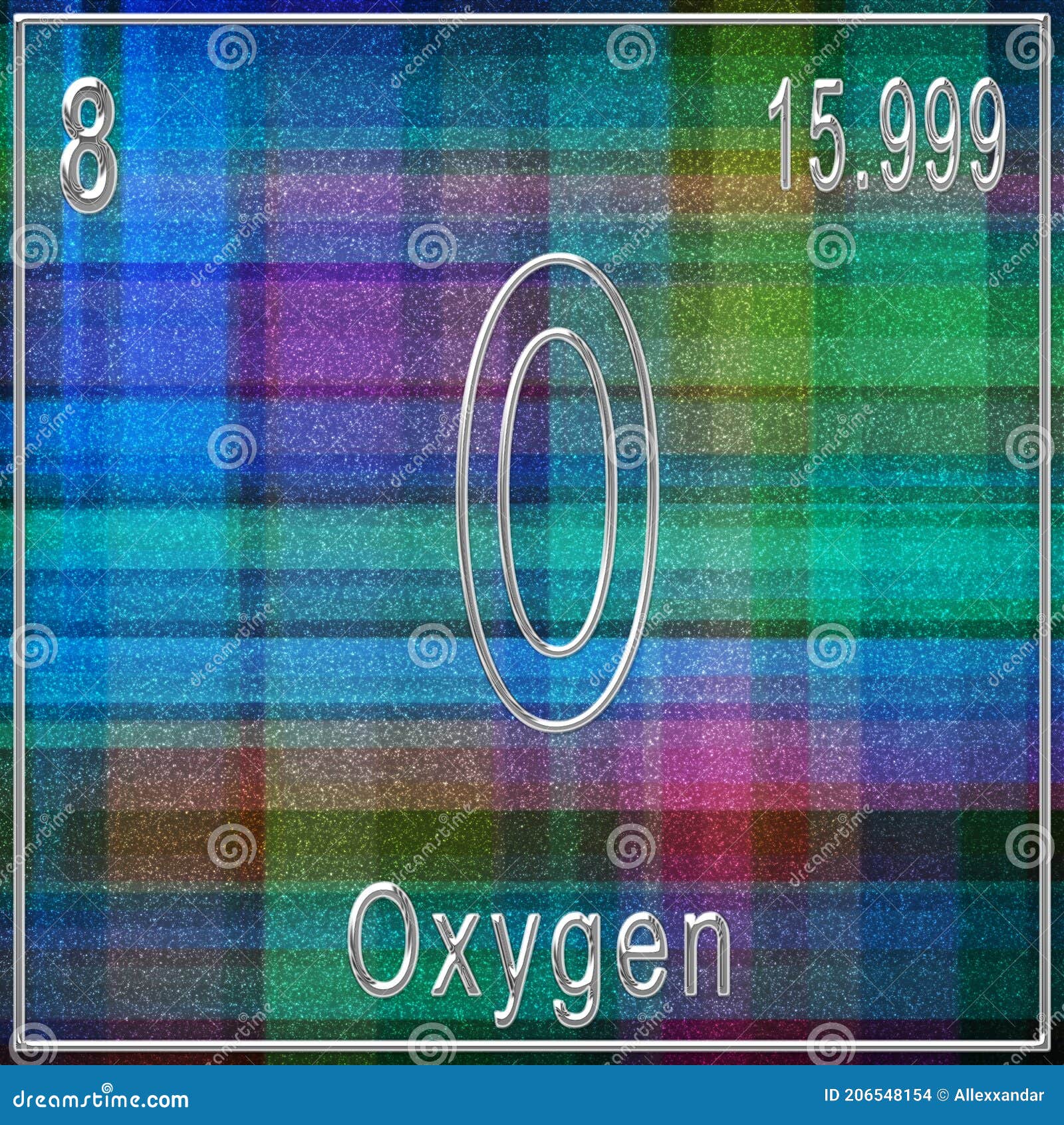 Oxygen Chemical Element, Sign with Atomic Number and Atomic Weight ...