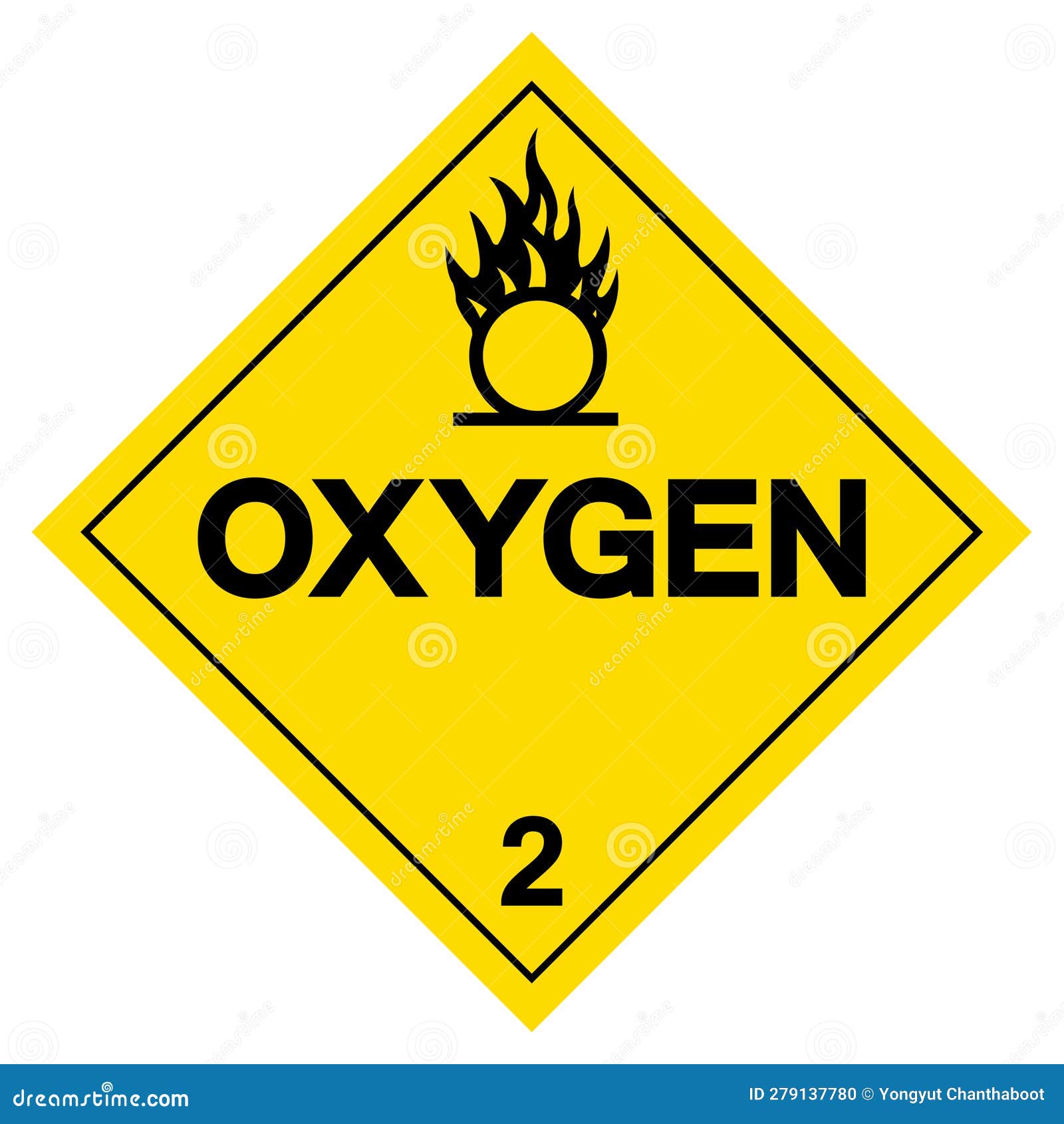 Oxygen Class 2 Symbol Sign, Vector Illustration, Isolate on White ...