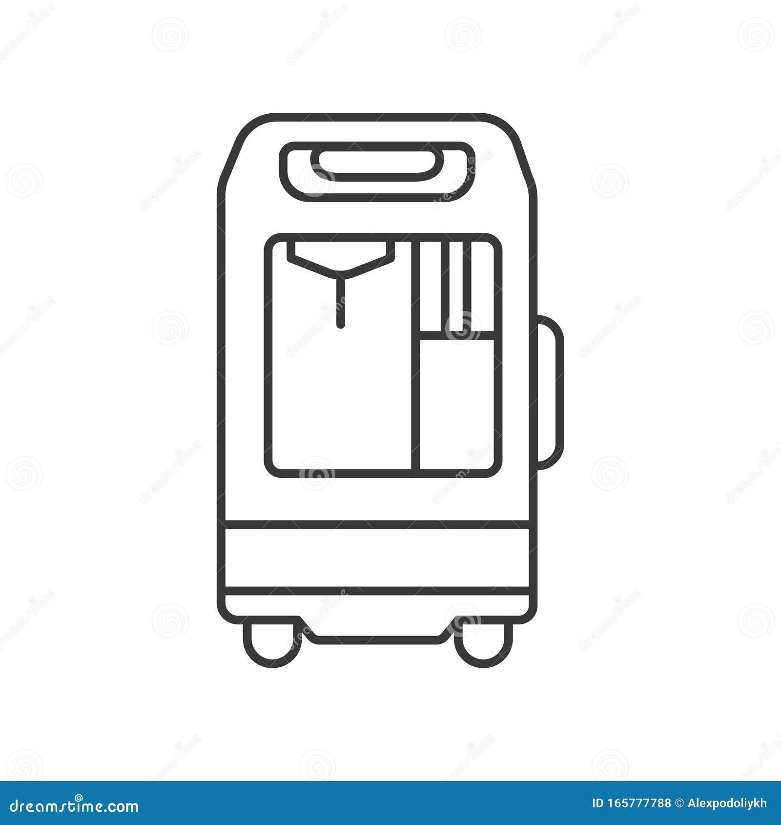 Oxygen Concentrator Line Black Icon. Concept. Sign for Web Page, Mobile ...