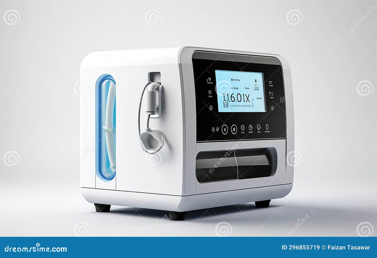 Set Of Oxygen Concentrator Respiratory Logo Design Cartoon Vector ...