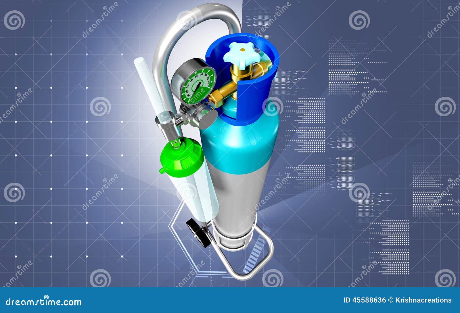 Illustration Of An Oxygen Concentrator Stock Photo | CartoonDealer.com ...