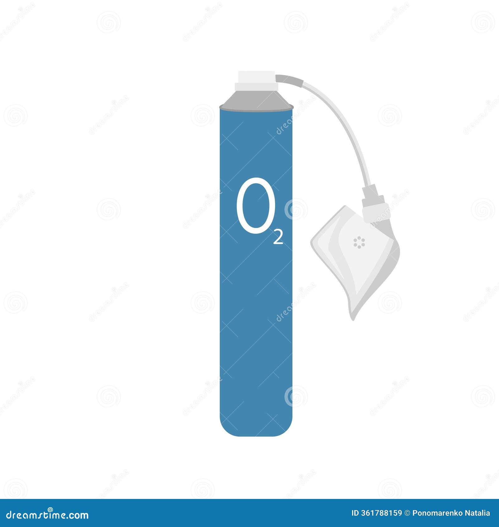 Oxygen Cylinder Flat Illustration. On A Transparent Background Cartoon ...