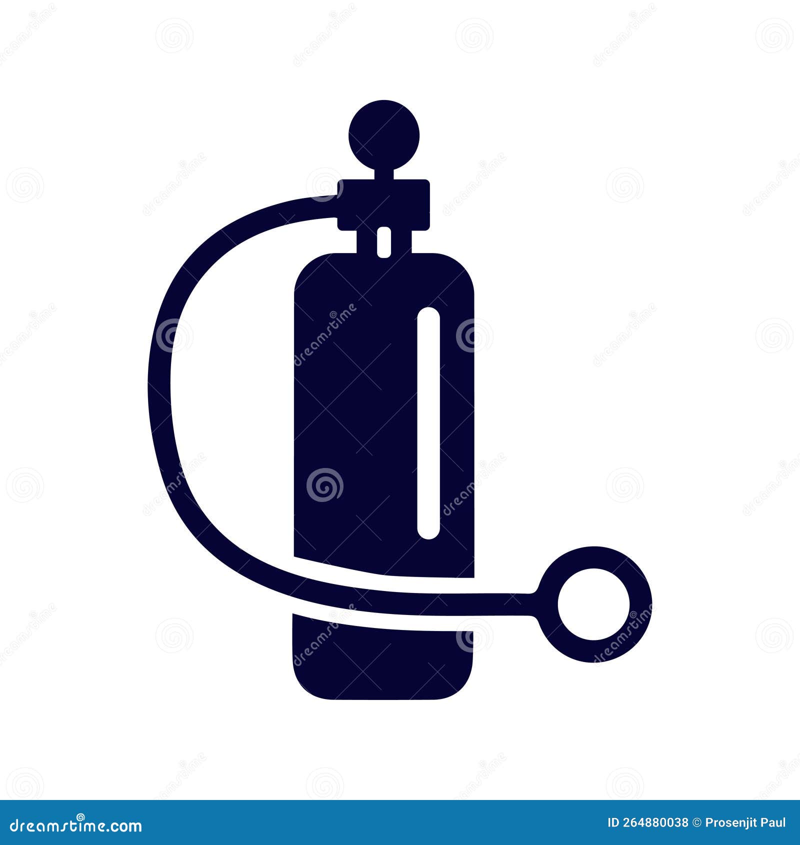 Oxygen cylinder icon stock vector. Illustration of tank - 264880038