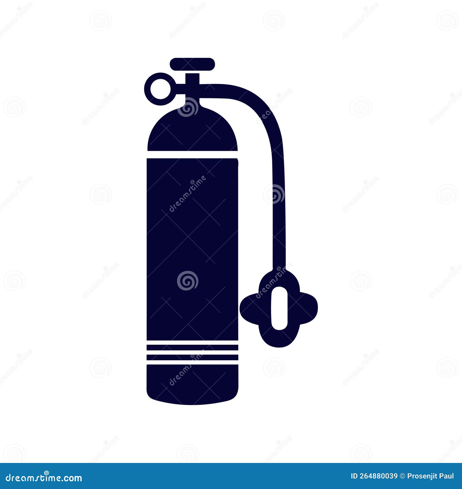Oxygen cylinder icon stock vector. Illustration of disease - 264880039