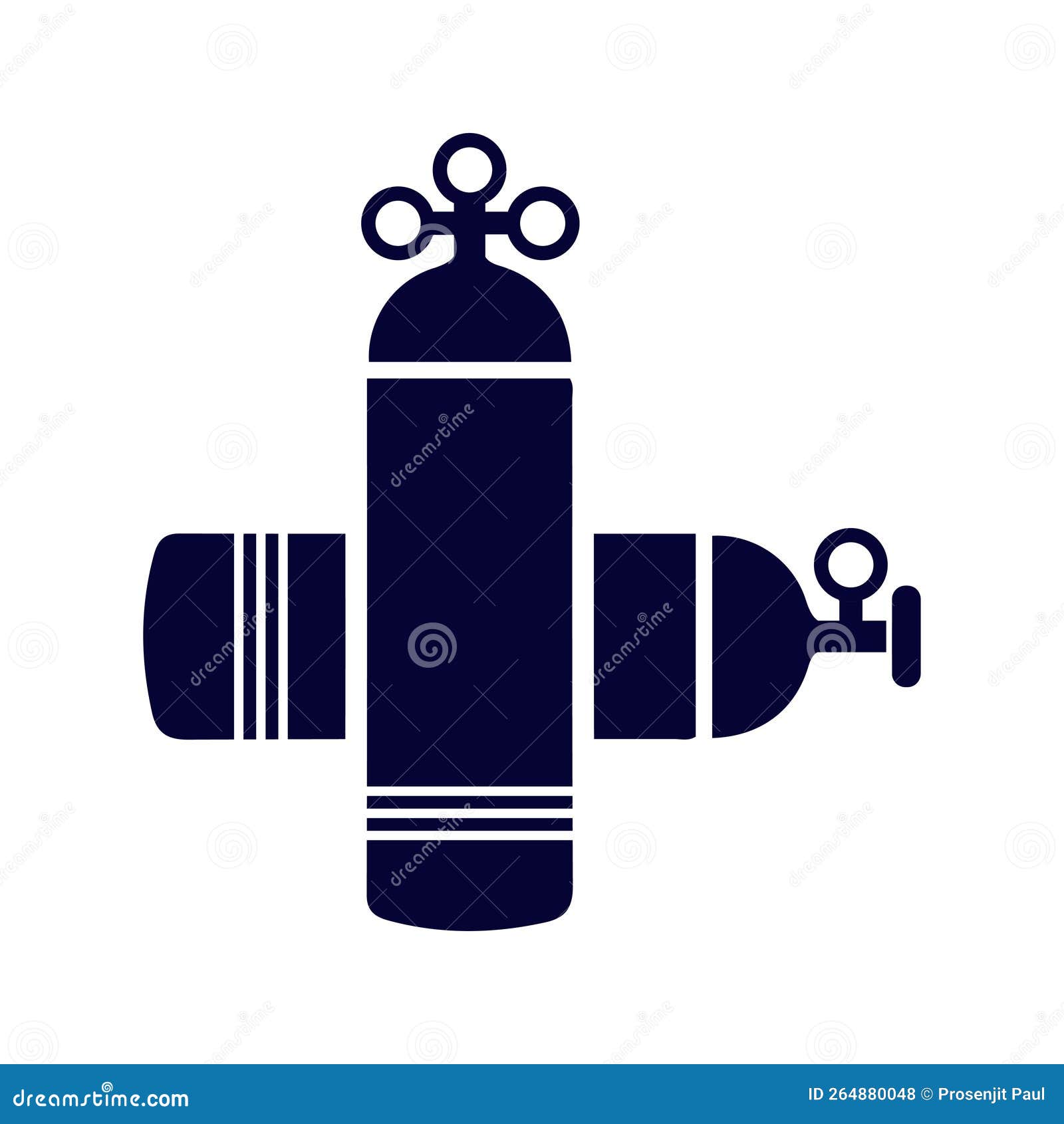Oxygen cylinder icon stock vector. Illustration of tank - 264880048