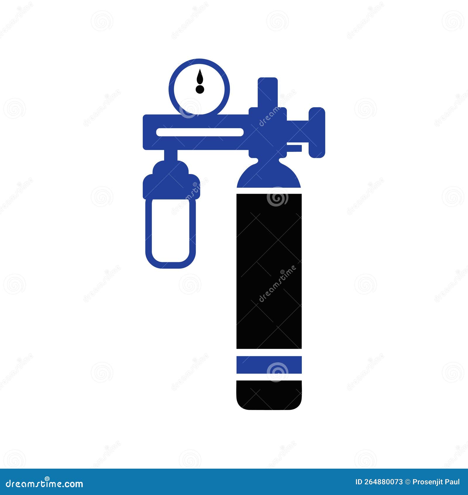 Oxygen cylinder icon stock vector. Illustration of container - 264880073
