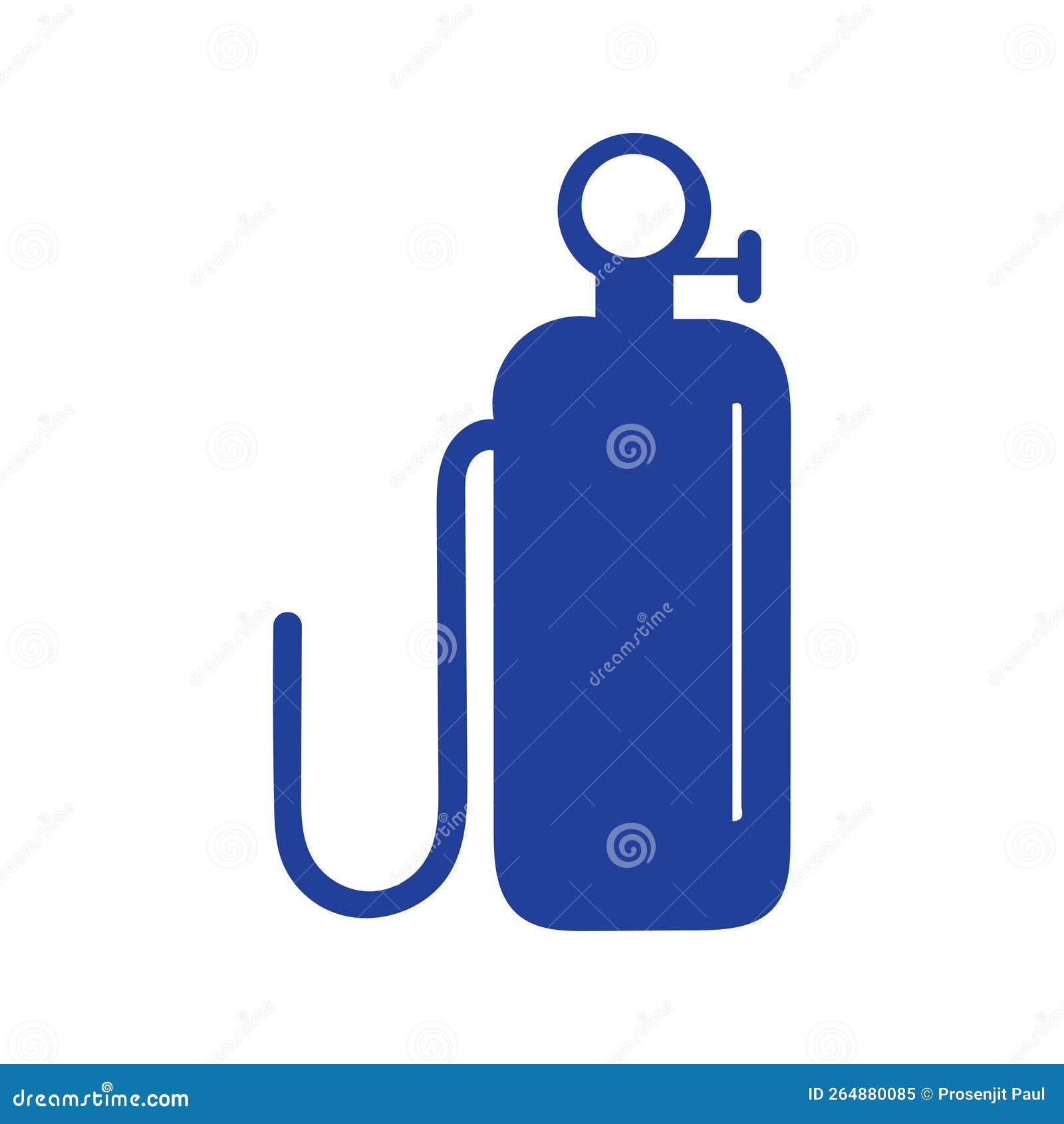 Oxygen cylinder icon stock vector. Illustration of clinic - 264880085