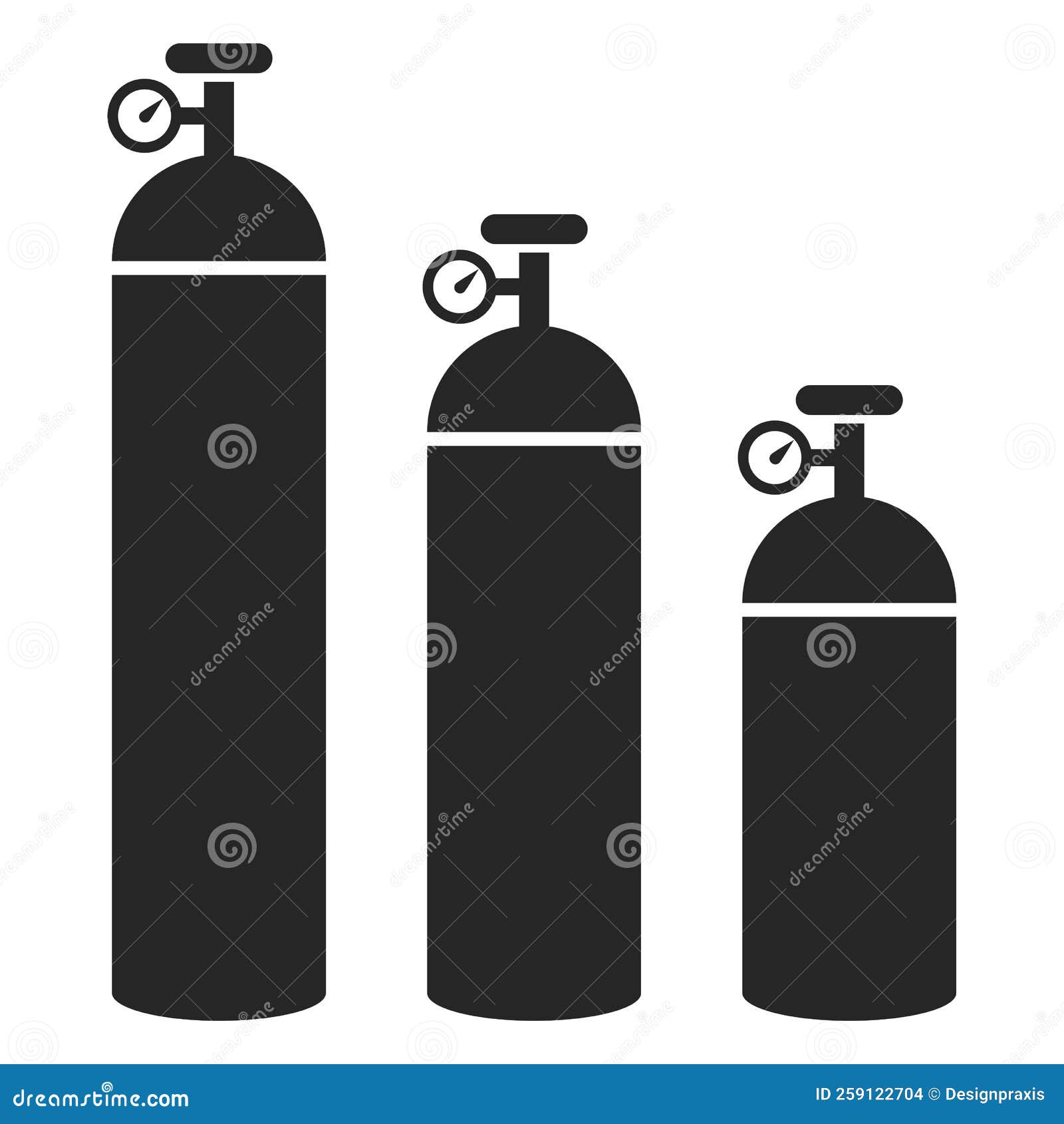 Oxygen Cylinder Icon stock illustration. Illustration of vector - 259122704
