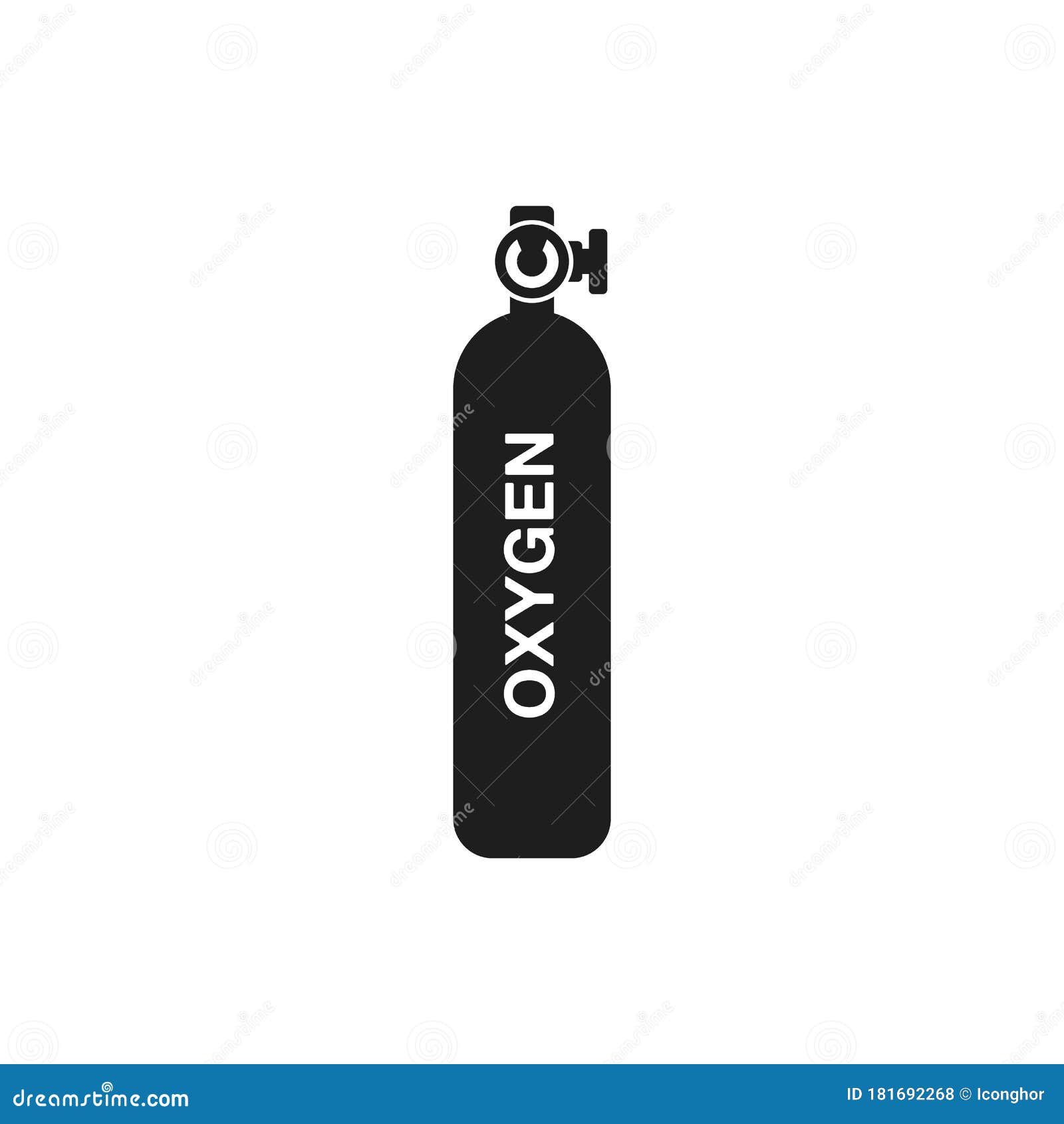 Oxygen Cylinder Icon. stock vector. Illustration of logo - 181692268