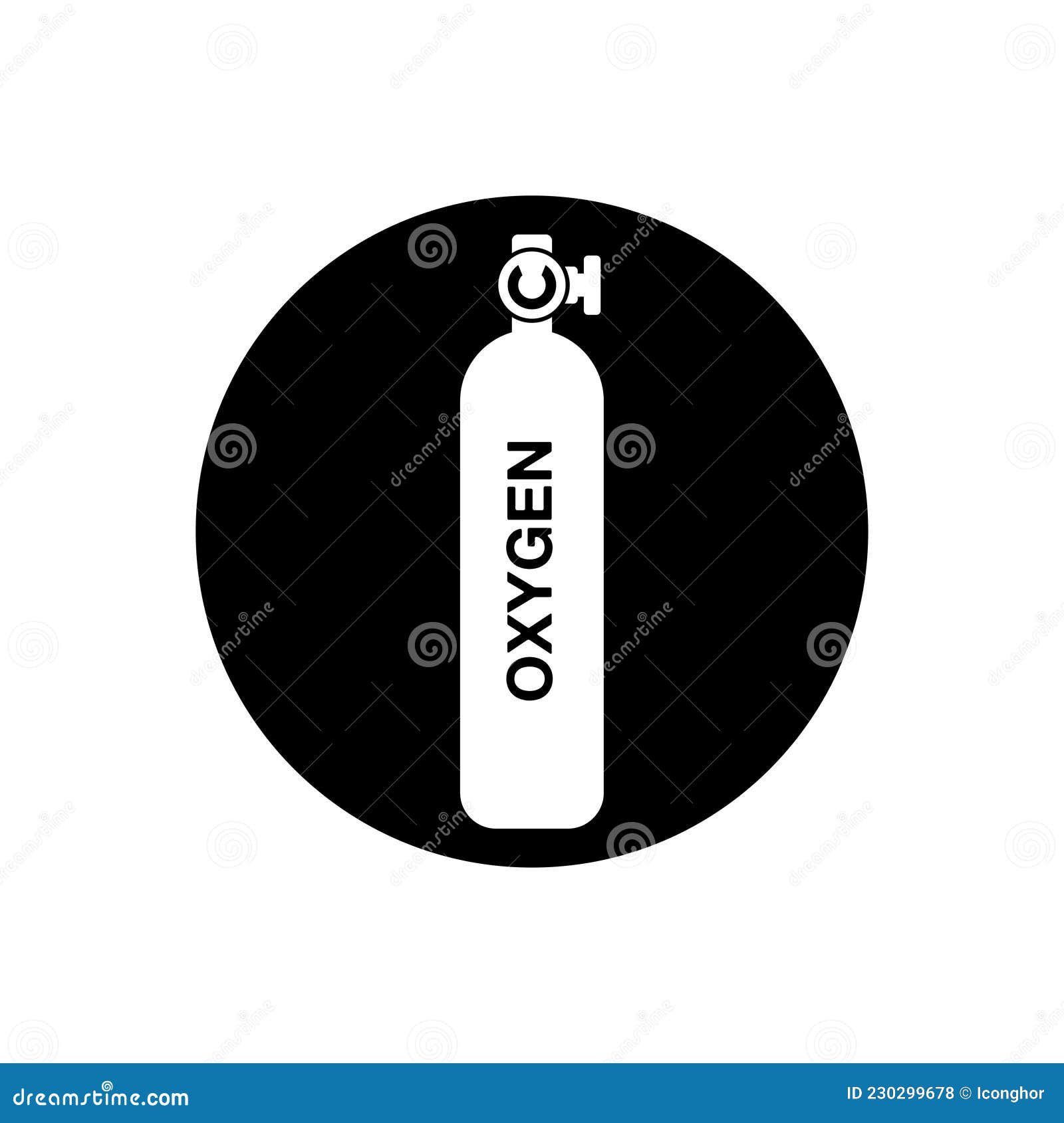 Oxygen Cylinder Icon. stock vector. Illustration of flat - 230299678