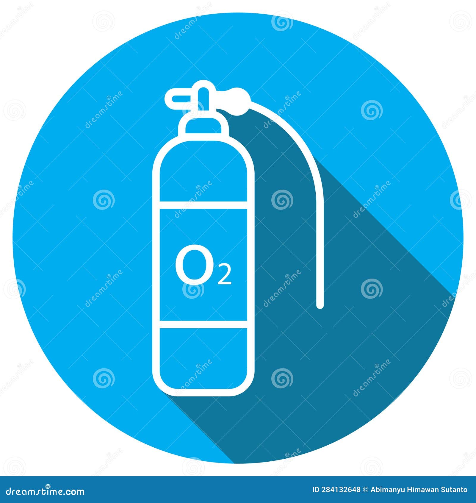 Oxygen Cylinder Icon Vector Stock Vector - Illustration of metal ...