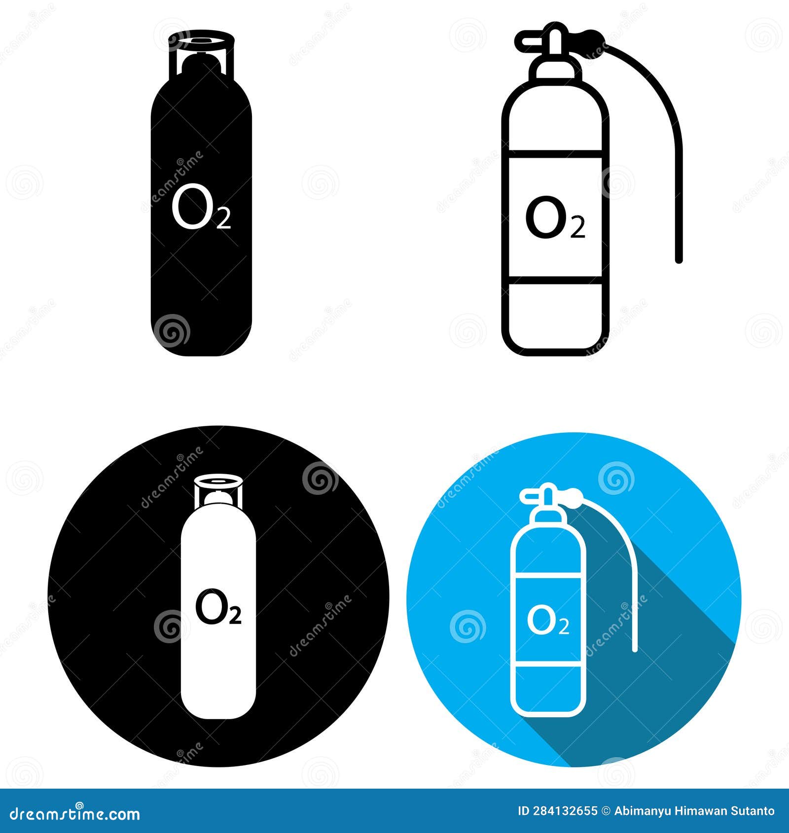Oxygen Cylinder Icon Vector Stock Vector - Illustration of bottle ...