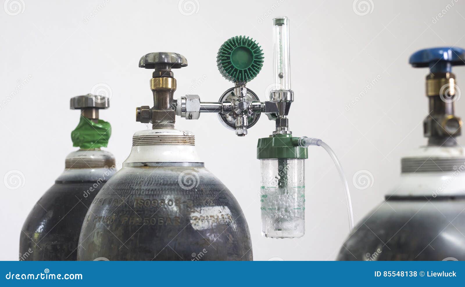 Oxygen Cylinder and Regulator Gauge Stock Photo - Image of healthcare ...