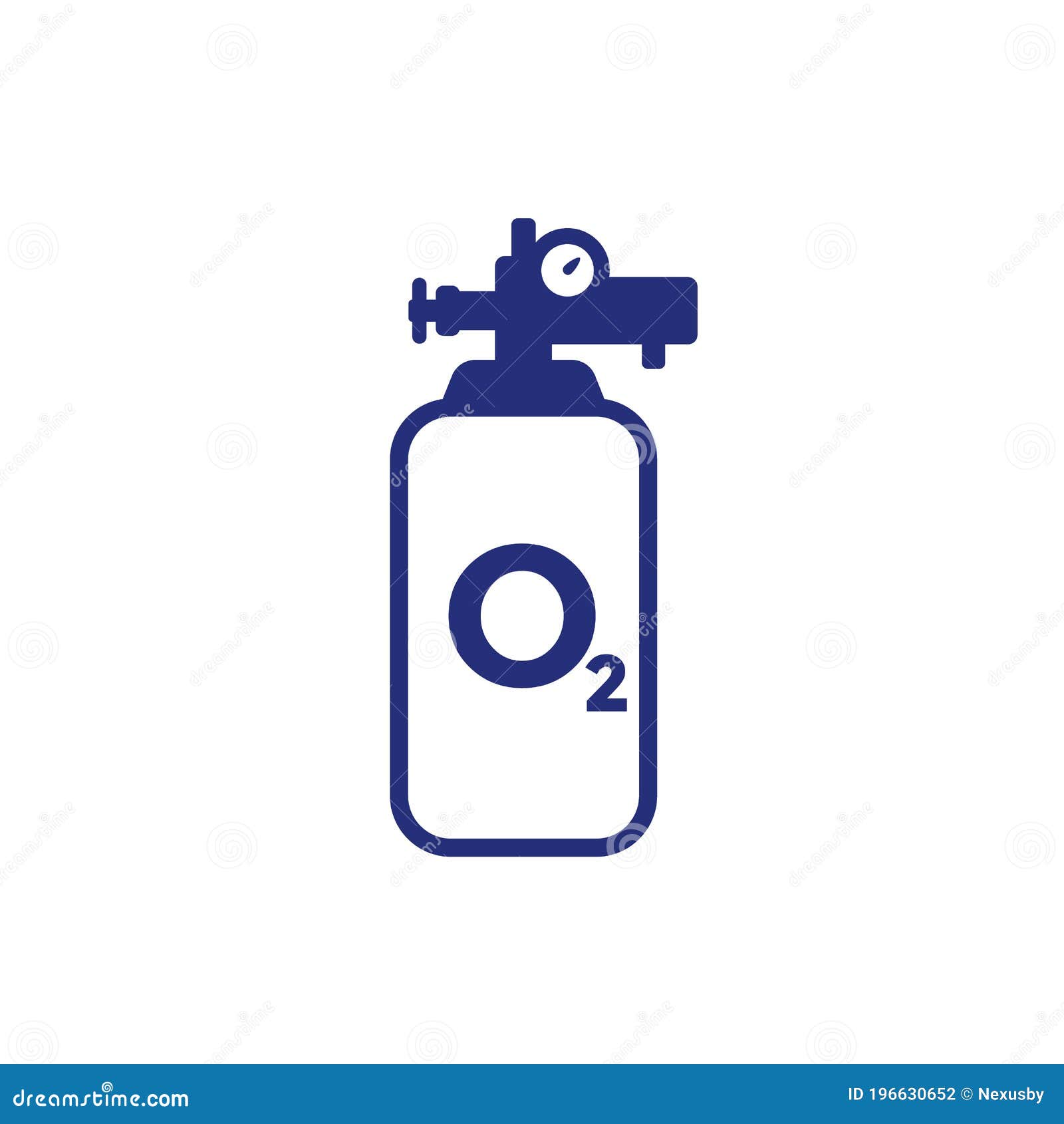 Oxygen Cylinder or Tank Icon Stock Vector - Illustration of valve, icon ...