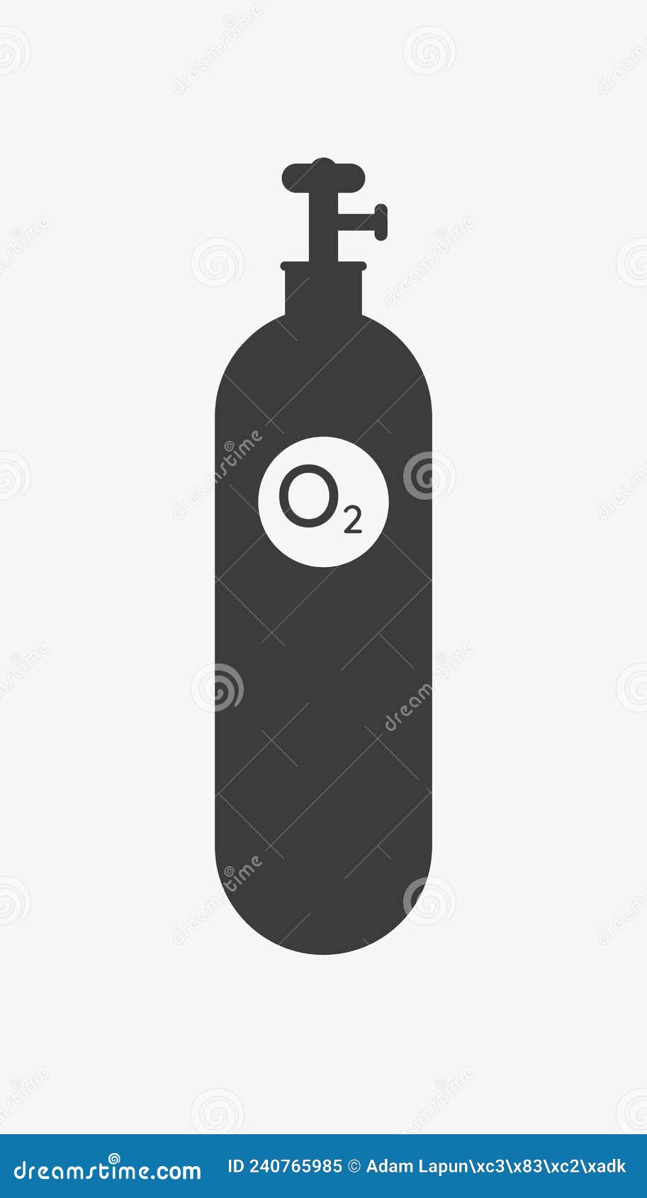 Oxygen Cylinder Vector Icon on White Background Stock Vector ...