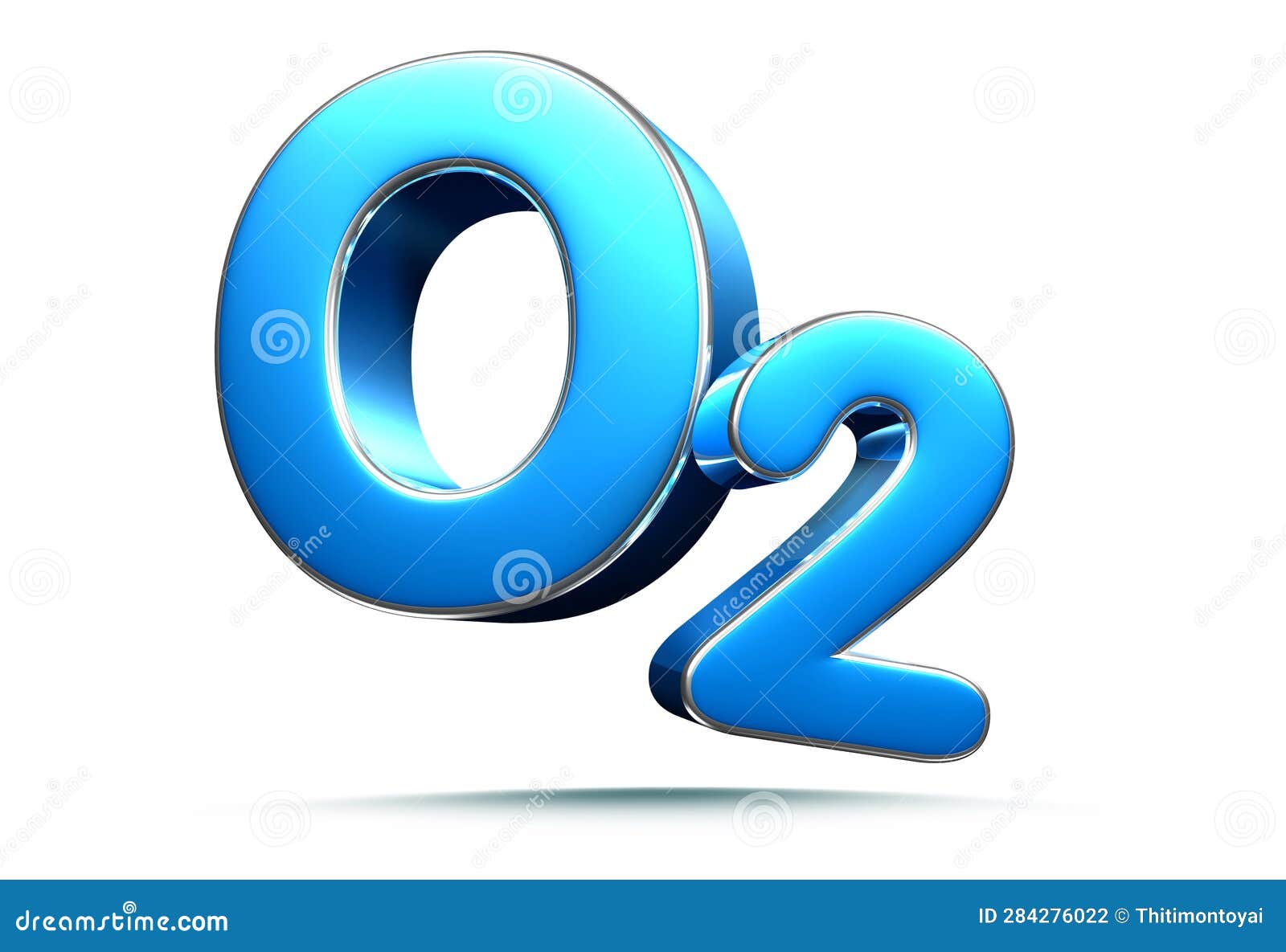 Oxygen 3D. stock illustration. Illustration of environment - 284276022