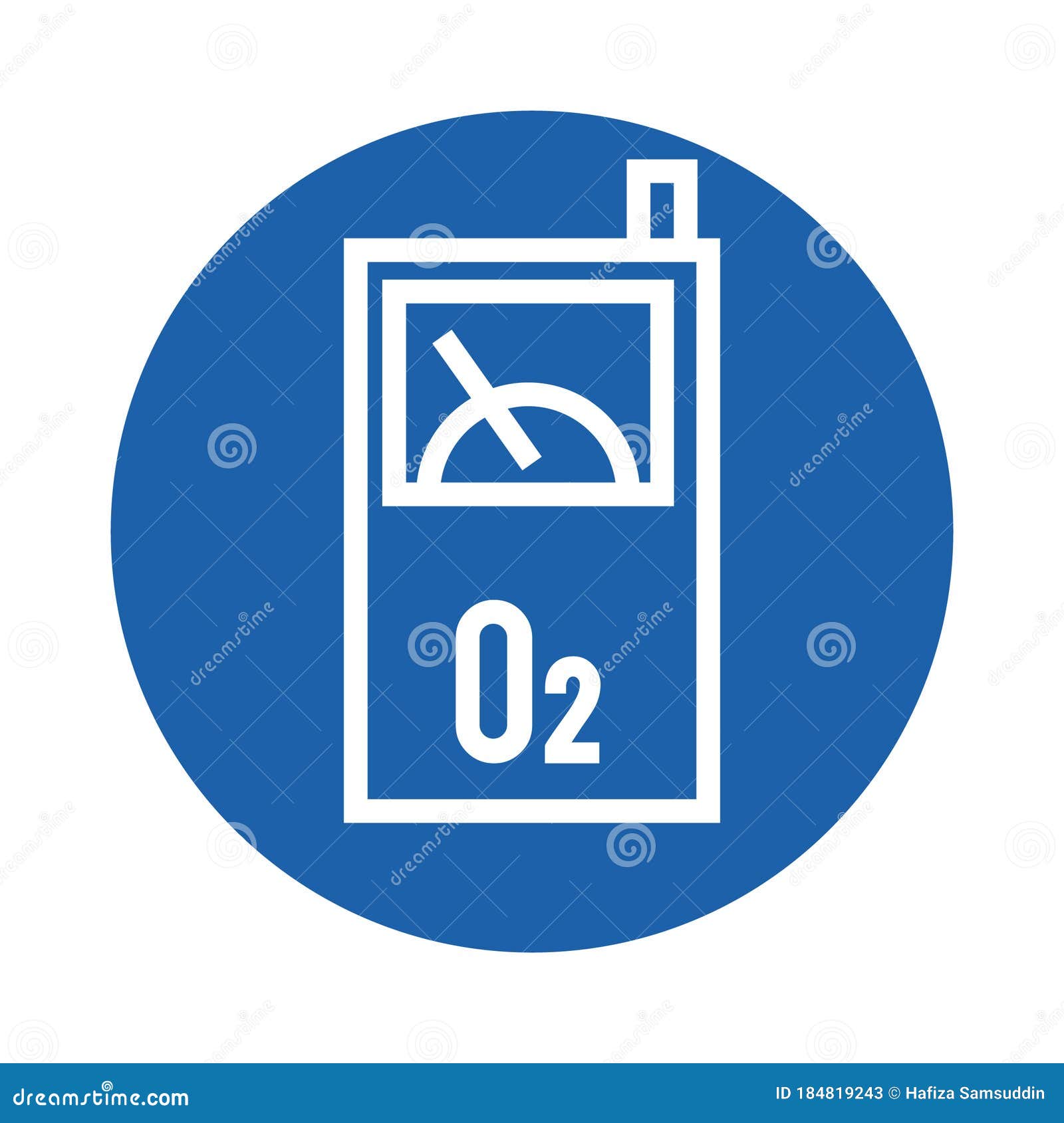 Oxygen Detector. Vector Illustration Decorative Background Design Stock ...
