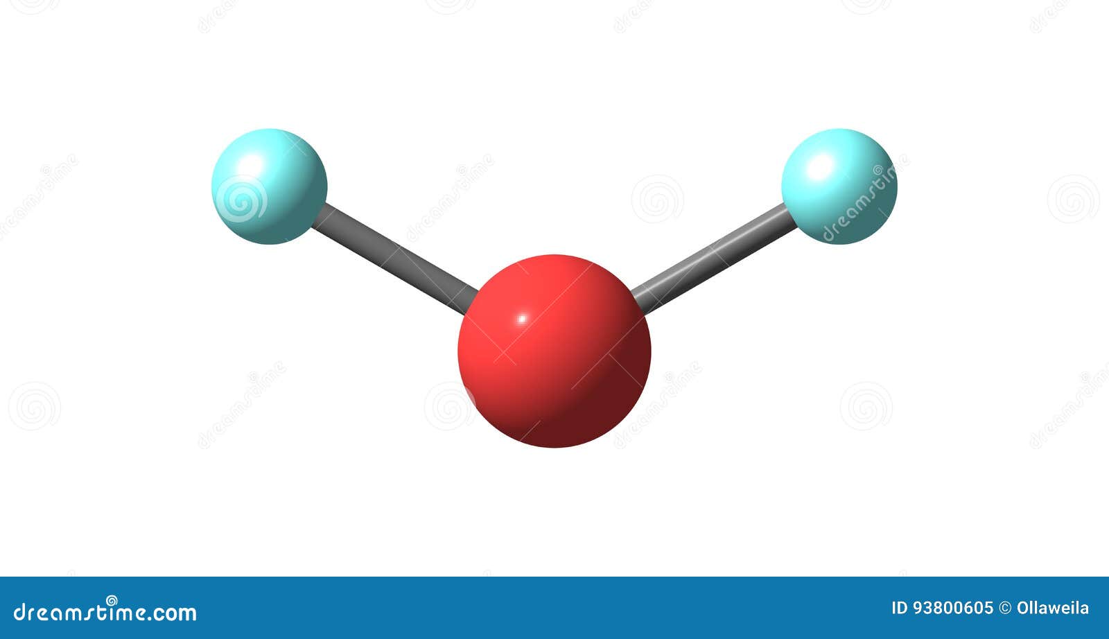 Oxygen Difluoride Molecular Structure Isolated on White Stock ...