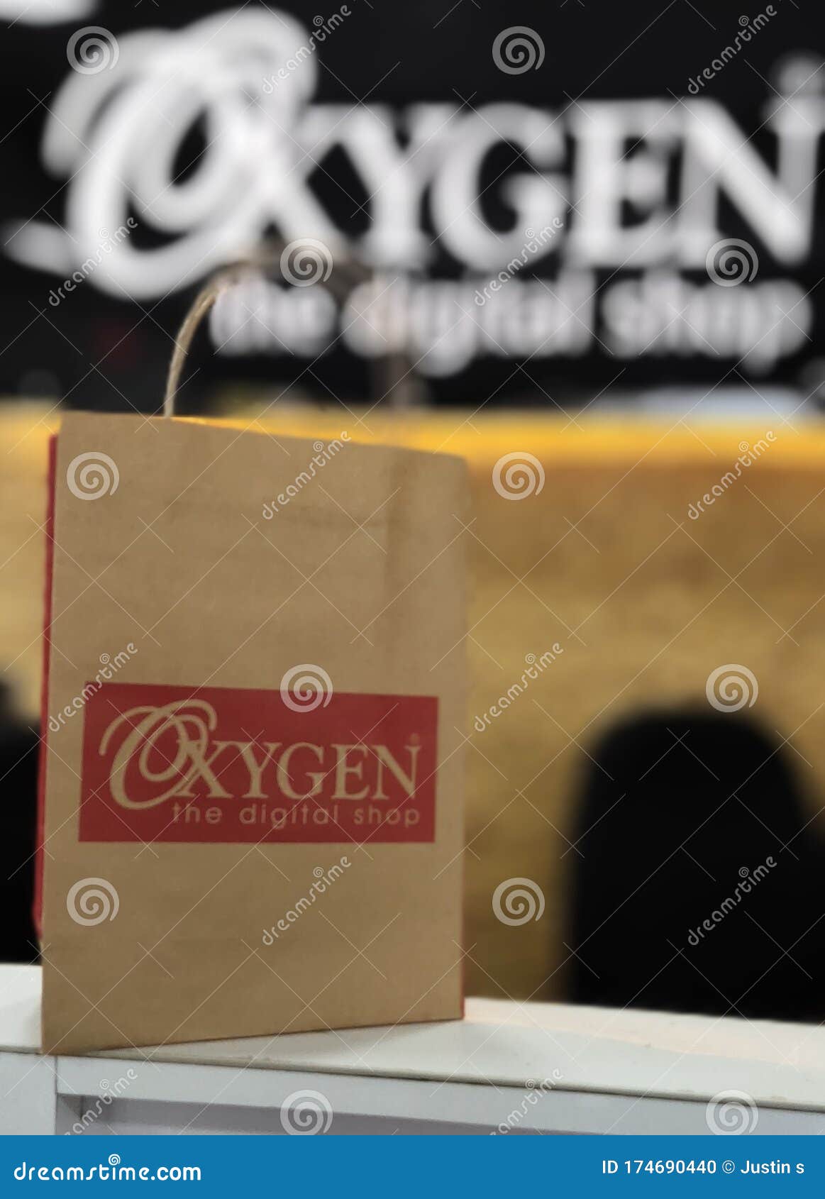 Oxygen Eco-friendly Paper Bag in White Background 2020 Editorial Image ...
