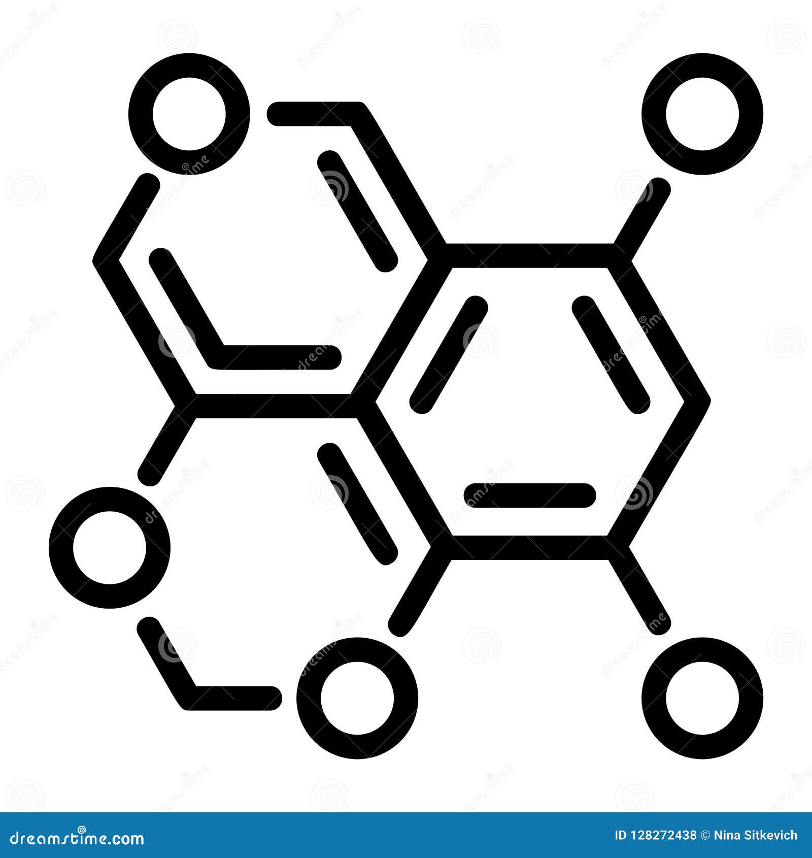 Oxygen Formula Icon, Outline Style Stock Vector - Illustration of ...