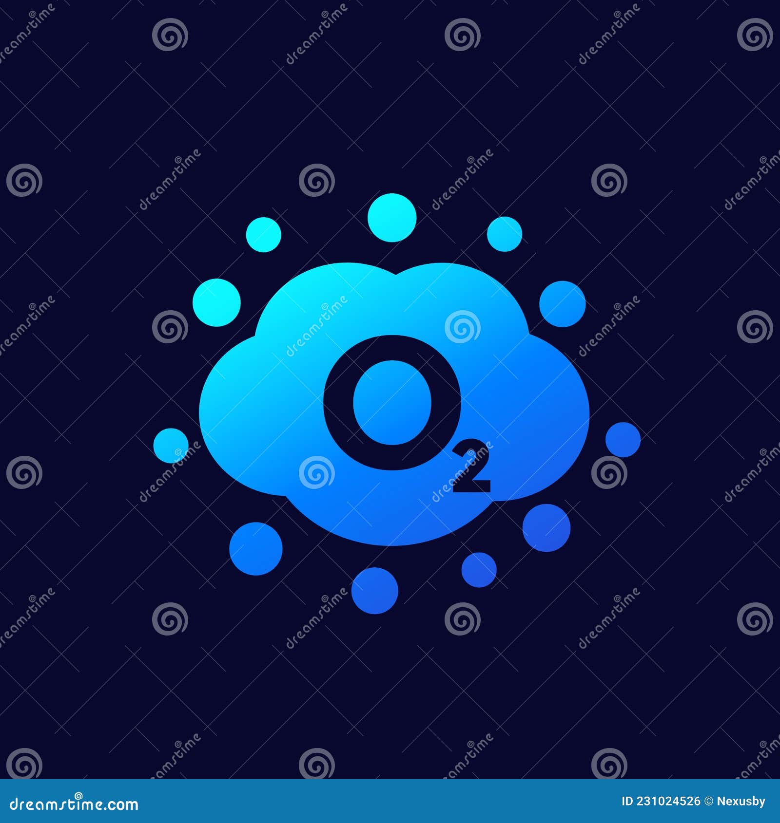 Oxygen Gas Cloud Vector Icon Stock Vector - Illustration of oxygenate ...
