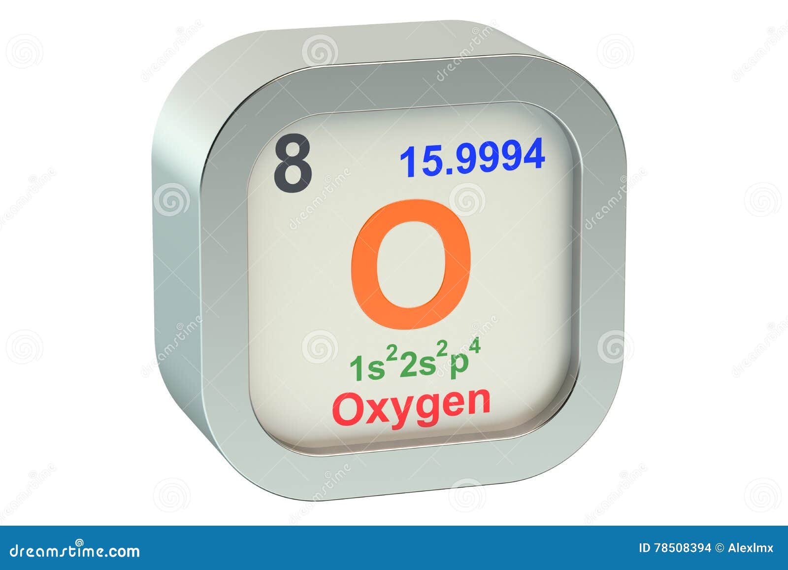 Oxygen Element From The Periodic Table Stock Photo | CartoonDealer.com ...