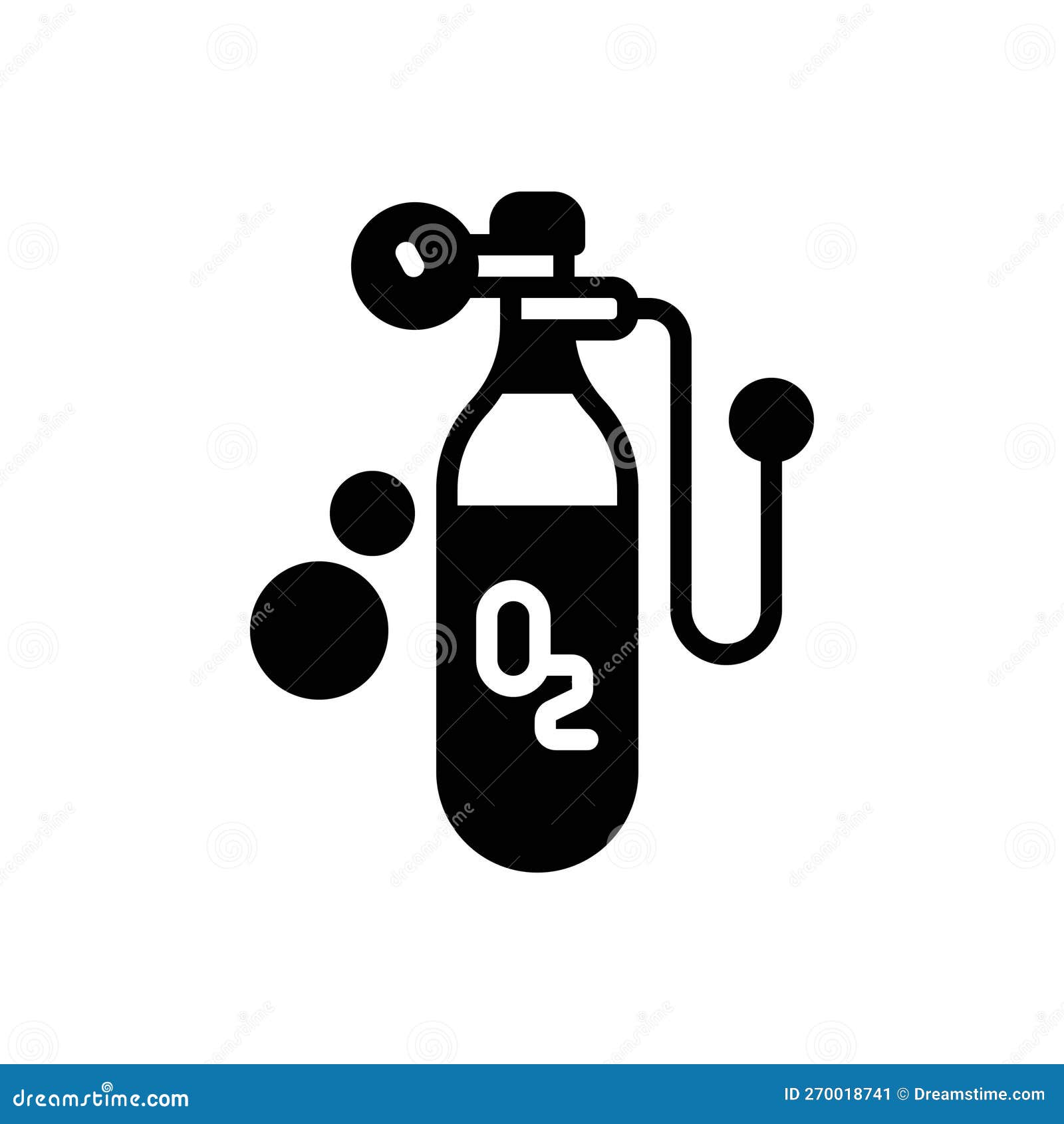 Black Solid Icon for Oxygen, Tank and Gas Stock Vector - Illustration ...