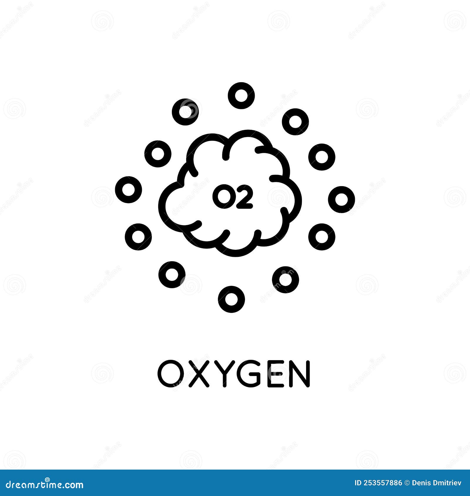 Oxygen Icon. Vector Sign in Simple Style Isolated on White Background ...