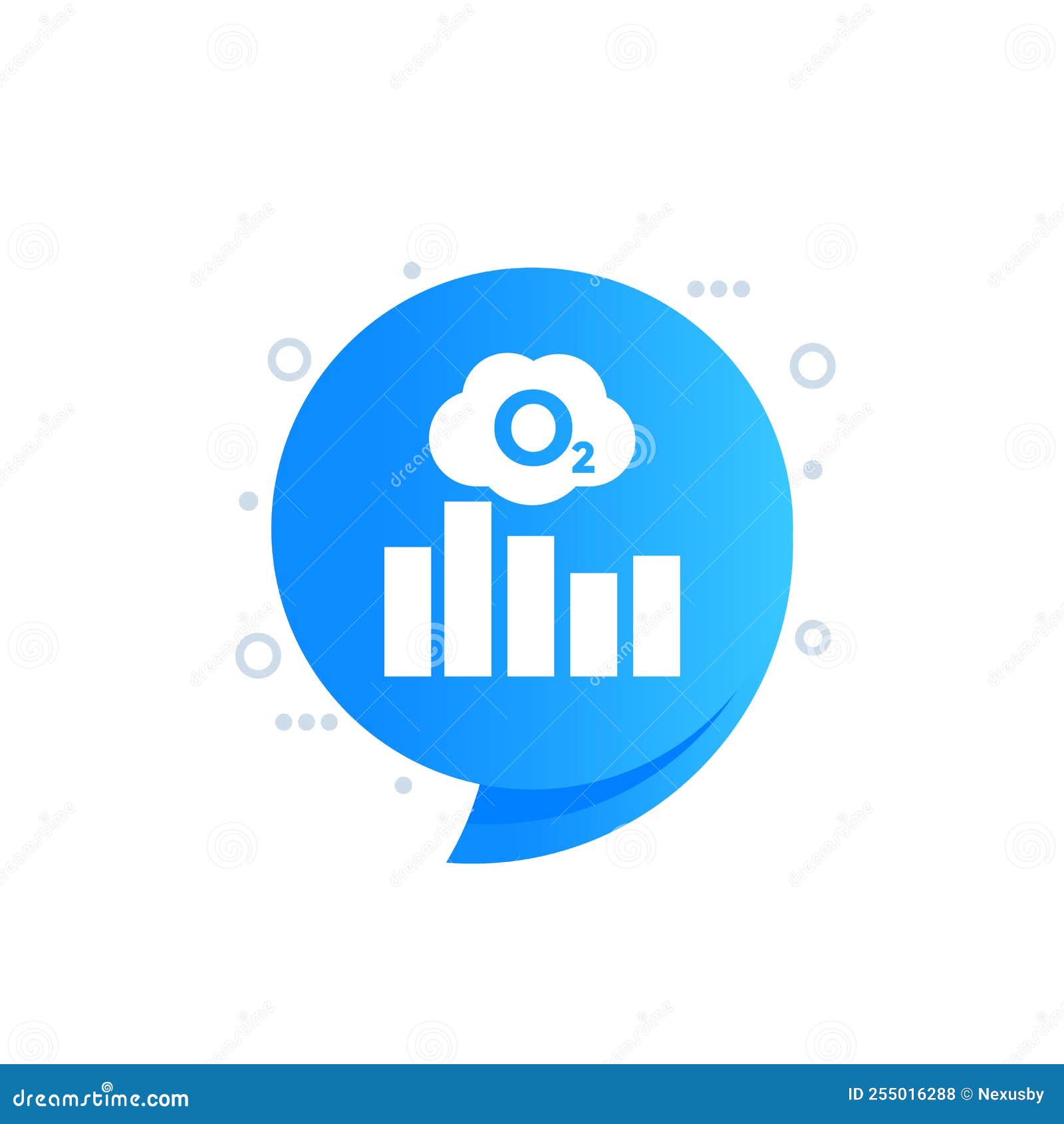 Oxygen Level Icon with a Chart, Vector Stock Vector - Illustration of ...
