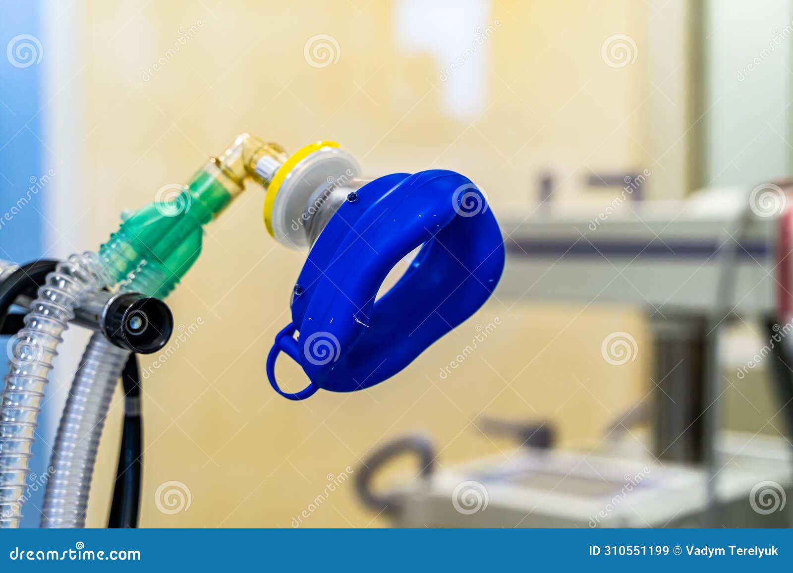 Oxygen Mask As Part of Artificial Lungs Ventilation Machine in Surgery ...