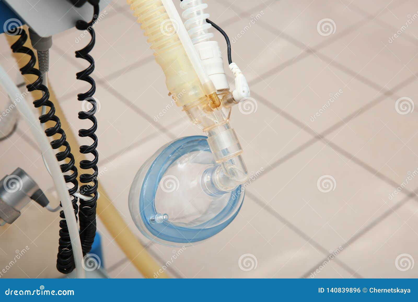 Oxygen Mask As Part of Artificial Lungs Ventilation Machine in Surgery ...