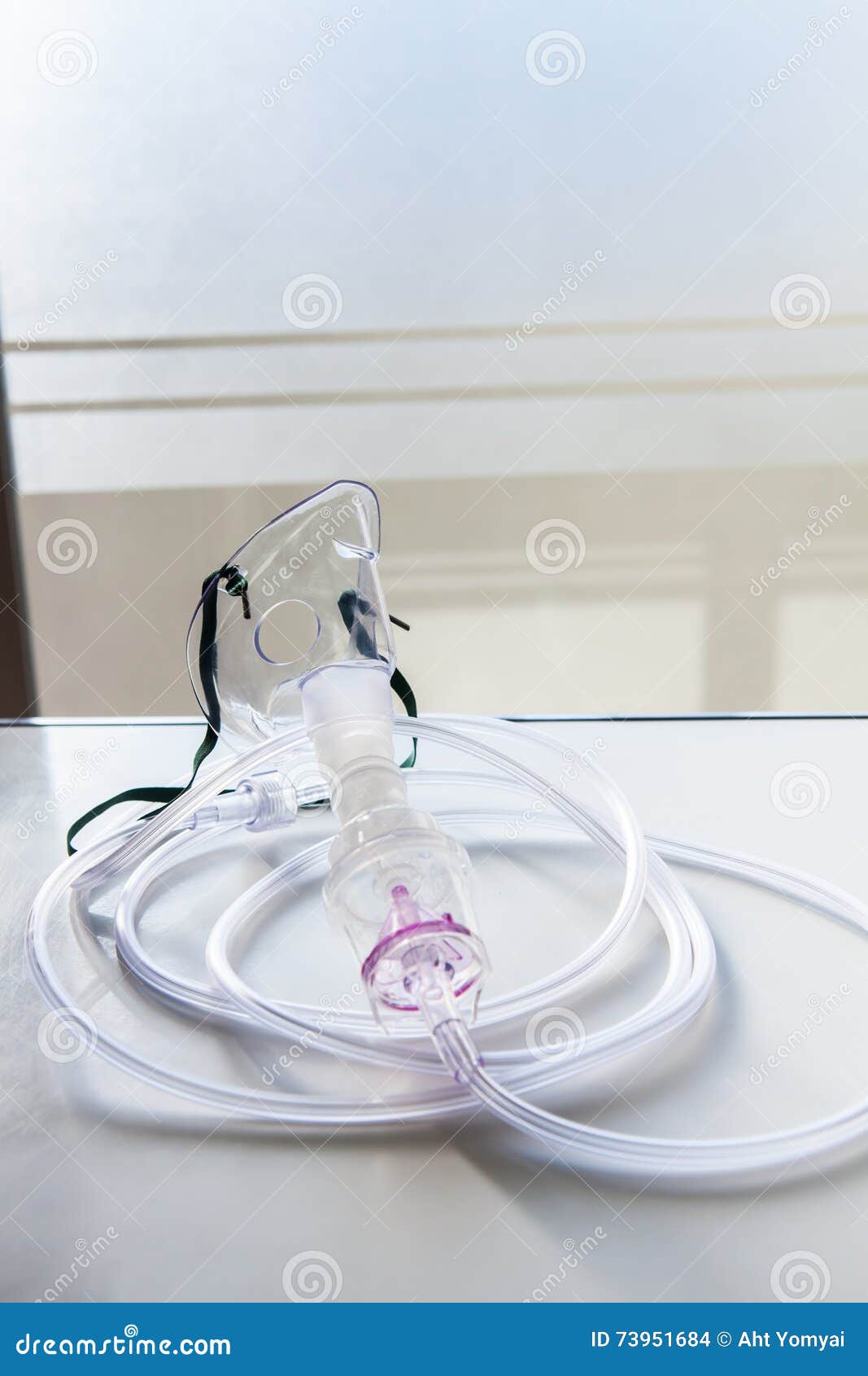 Oxygen Mask for Asthma Treatment on Table. Stock Photo - Image of ...