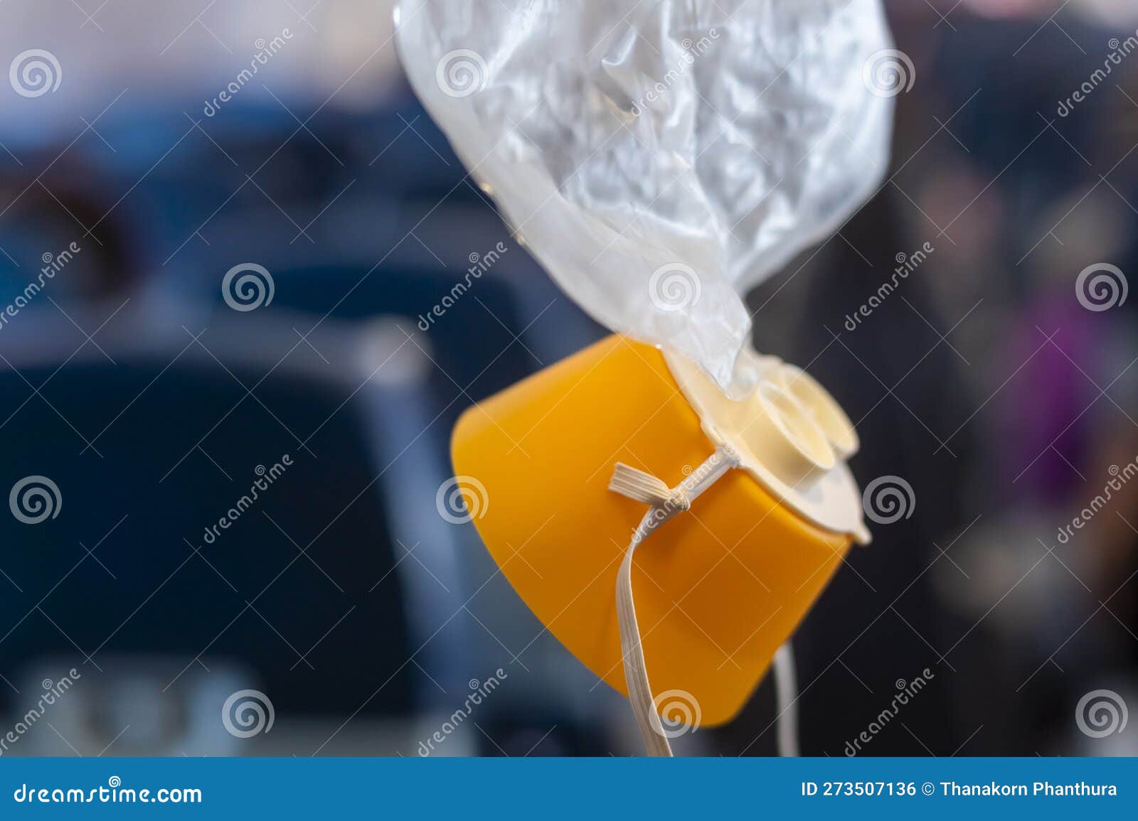 Oxygen Mask Drop from the Ceiling Compartment on Airplane Stock Photo ...