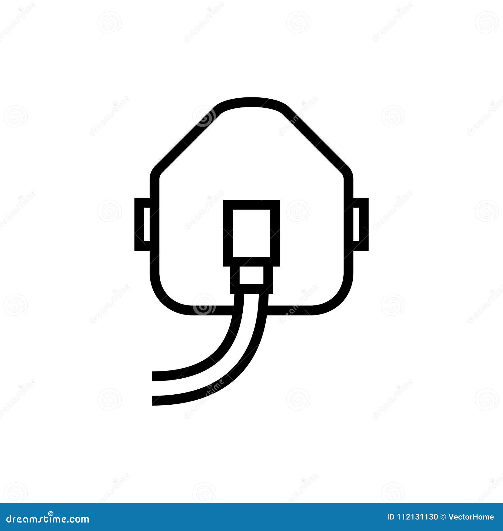 Oxygen Mask Icon, Vector Illustration Stock Vector - Illustration of ...