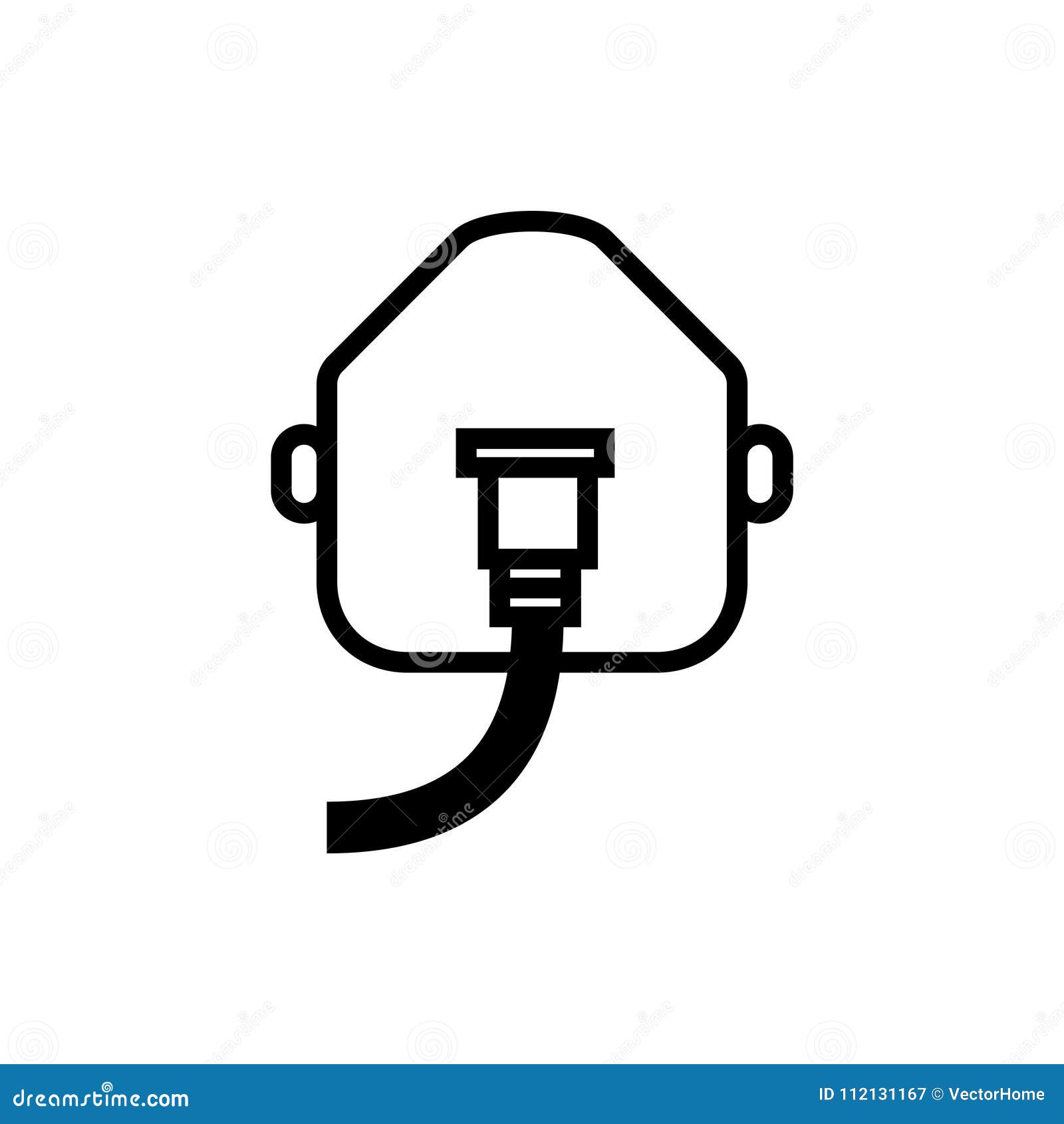 Oxygen Mask Icon, Vector Illustration Stock Vector - Illustration of ...
