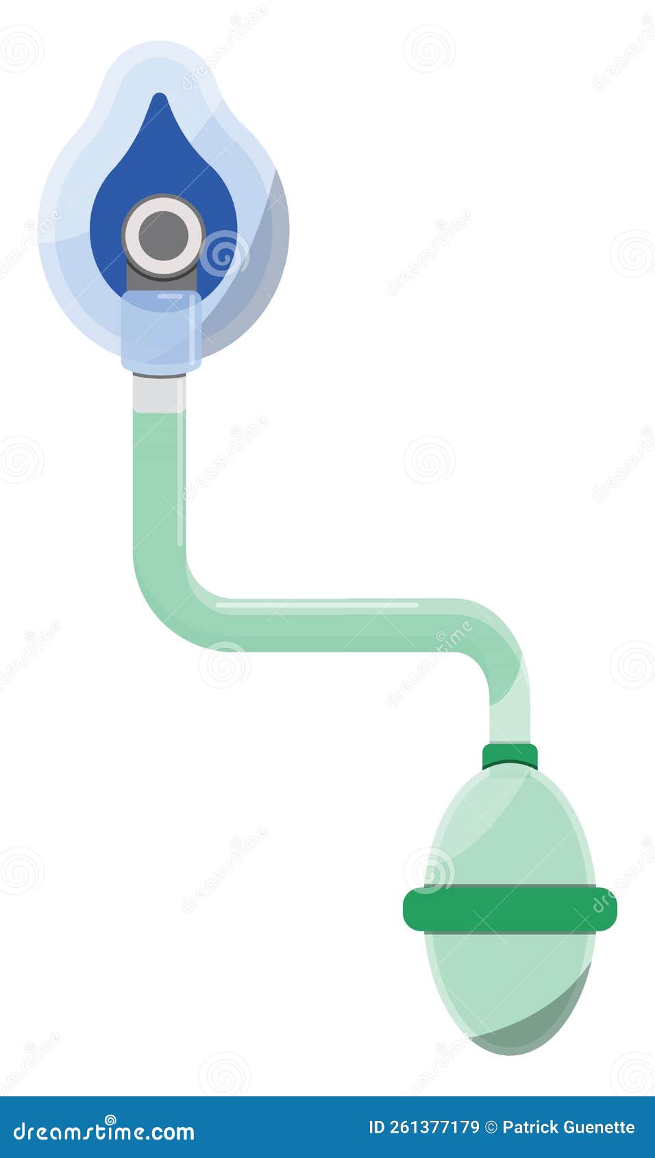 Oxygen mask, icon stock vector. Illustration of white - 261377179