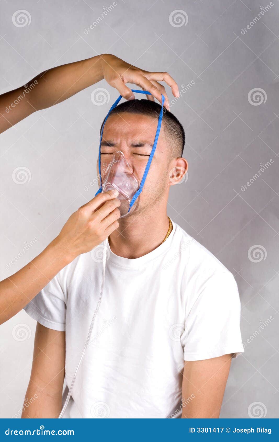Oxygen mask and patient stock image. Image of breathing - 3301417