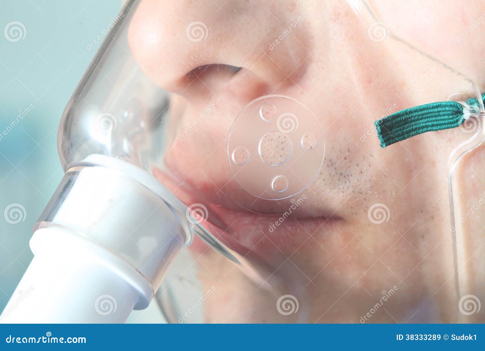 Oxygen mask on a patient stock image. Image of professional - 38333289