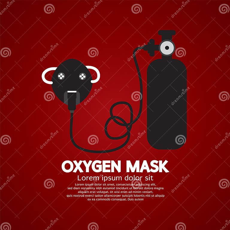 Oxygen Mask with Tank stock vector. Illustration of therapy - 51470290