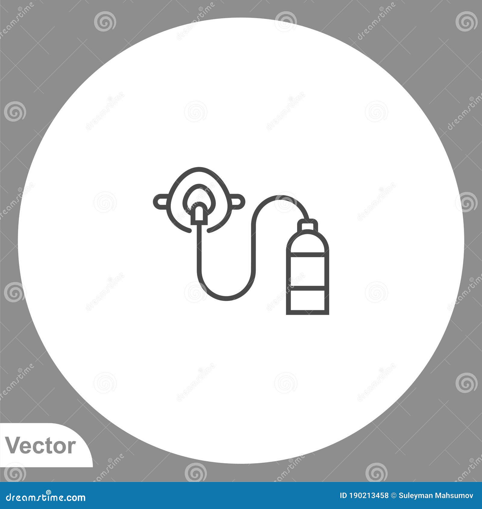 Oxygen Mask Vector Icon Sign Symbol Stock Vector - Illustration of mask ...