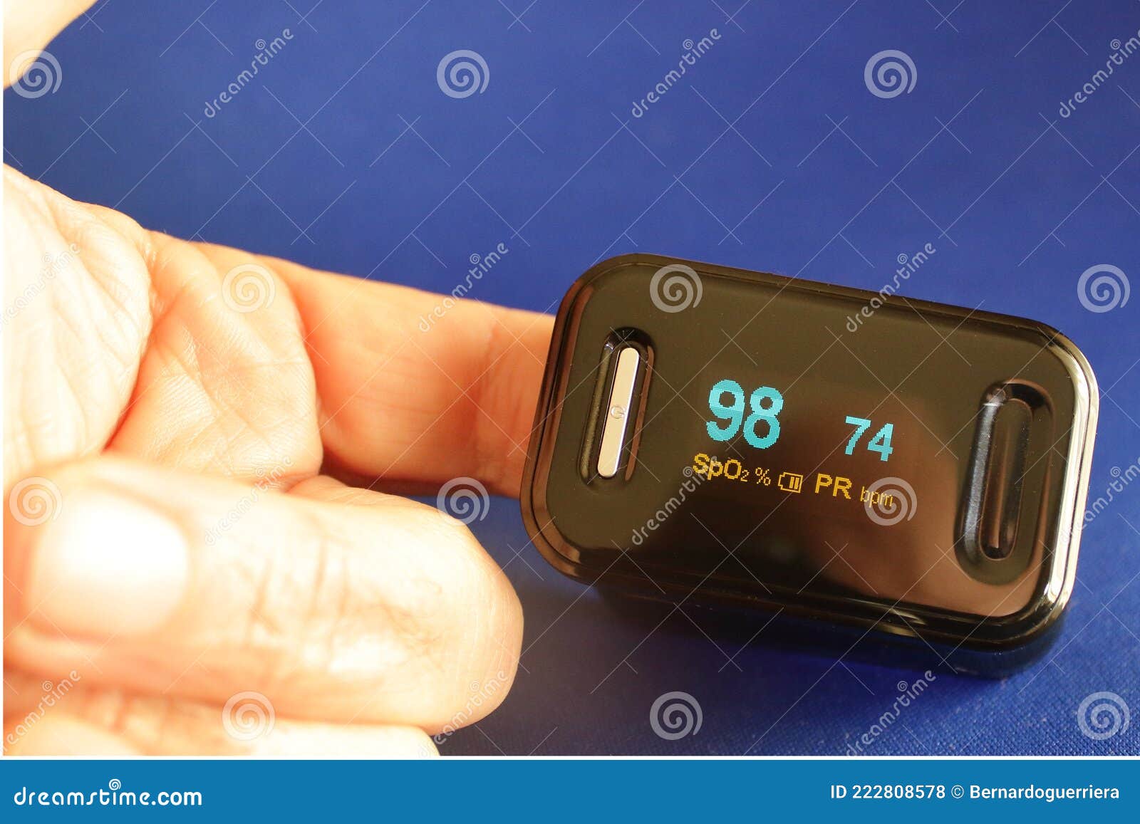 Pulse Oximeter Via Finger Clip Stock Photo - Image of pulse, control ...