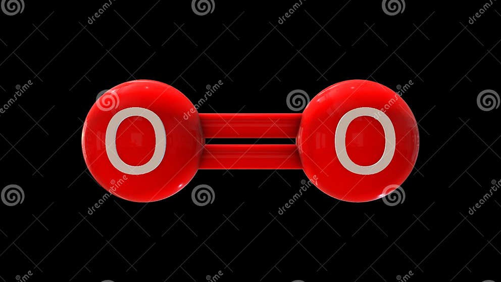 Oxygen molecular structure stock illustration. Illustration of periodic ...
