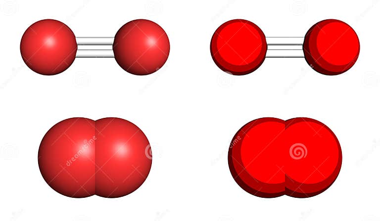 Oxygen molecule stock illustration. Illustration of chemistry - 30162568