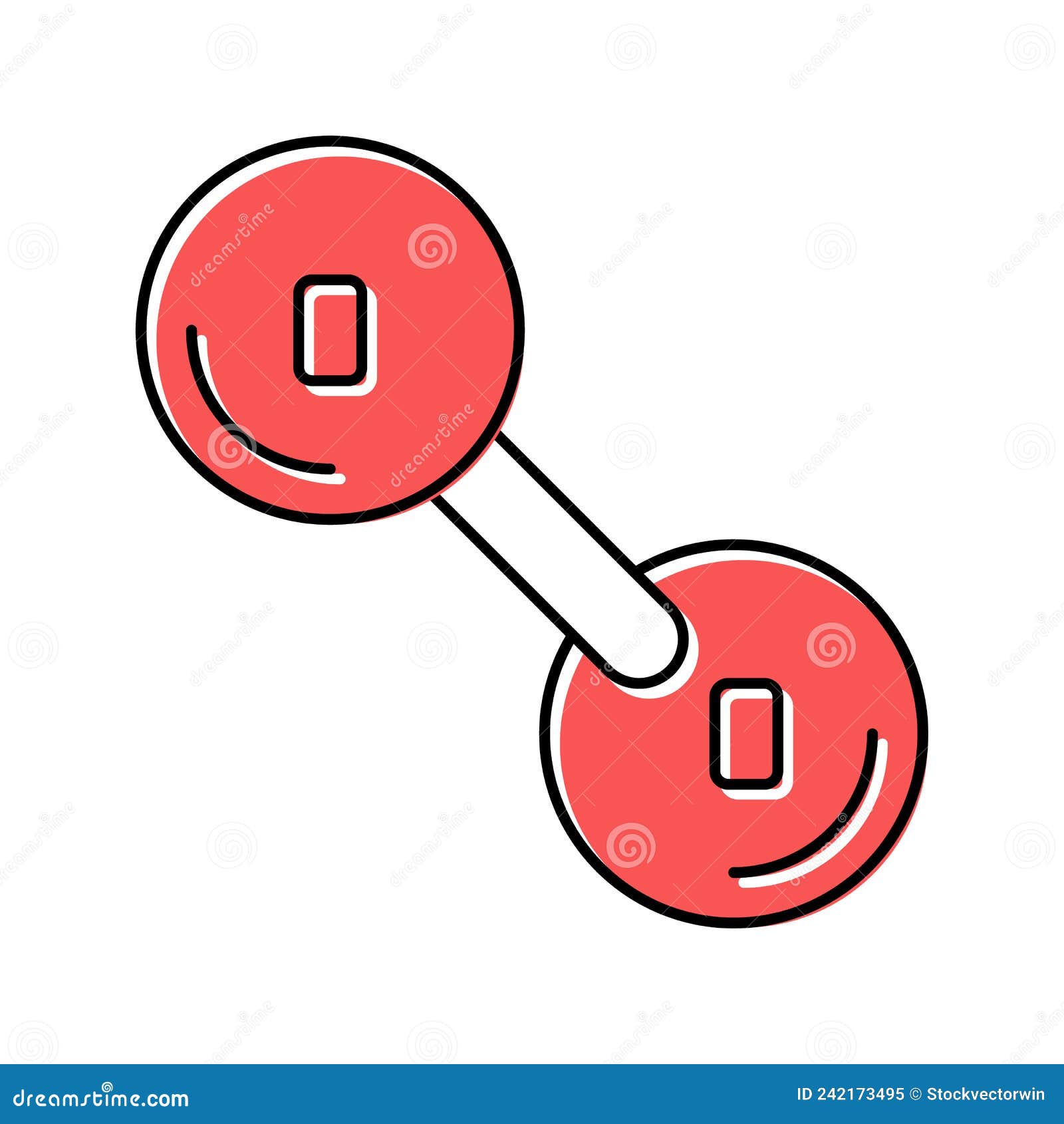Oxygen Molecule Color Icon Vector Illustration Stock Vector ...