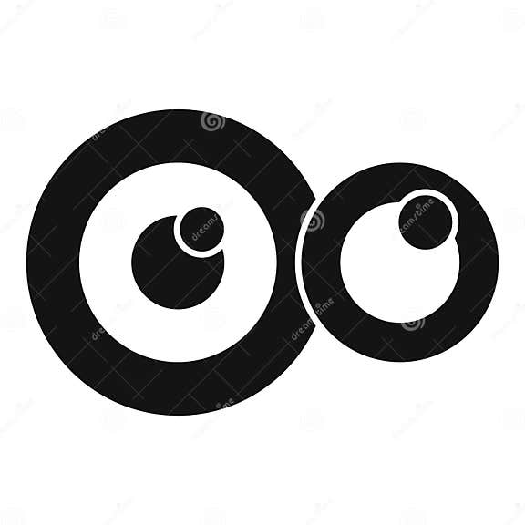 Oxygen Molecule Icon Showing Two Atoms with Nucleus and Electrons Stock ...