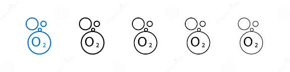 Oxygen O2 Icon Isolated on White Background Stock Vector - Illustration ...
